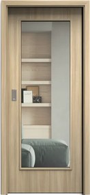 SAPELI ELEGANT KOMFORT M40 - CPL LAMINÁT - POSUVNÉ DVEŘE VČ. ZÁRUBNĚ - dub Hikari Průchozí šířka (cm): 120, Průchozí výška (cm): 210