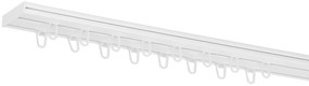 Dekodum Stropní kolejnice z PVC dvouřadá bílá Délka: 260 cm, Typ přichycení: háčky