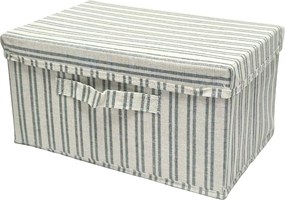 Sinsay - Skládací úložný box s pruhy a víkem - zelená