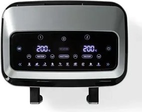 Nedis KAAF320BK černá / Horkovzdušná fritéza / 2x 4.2 l / 2600 W / Čas
