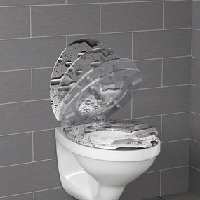 Casaria WC sedátko s automatickým spouštěním motiv kapky vody 109400