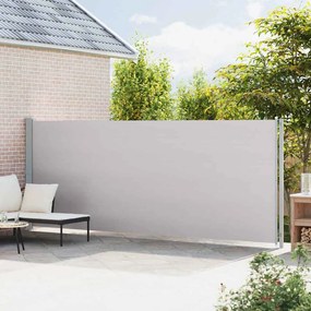 Zatahovací boční markýza 180 x 614 cm šedá 317968