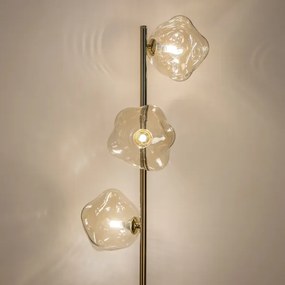 BRILAGI - Stojací lampa VULCANO 3xG9/8W/230V zlatá/kouřová béžová