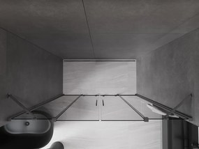 Mexen Velar Duo, posuvné sprchové dveře do otvoru 180 cm, 8mm šedé sklo, grafit broušený, 871-180-000-42-66