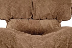 Otočné relaxační křeslo GREGOR — kov, látka, hnědá