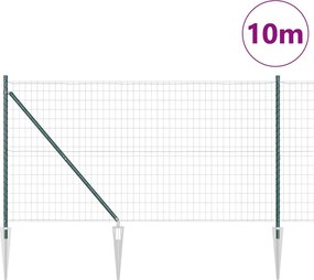 Evropský plot se hroty 10 x 1,4 m Ocel potažená PVC Zelená 3350549
