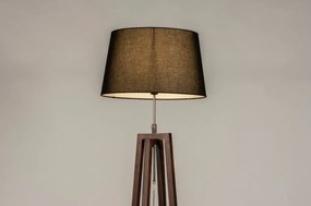 Stojací designová lampa Paola Black and Dark Brown