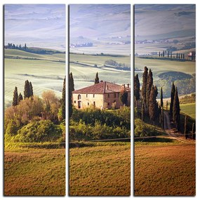 Obraz na plátně - Italská venkovská krajina - čtverec 3156B (75x75 cm)