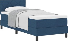 Postel s boxspringem s čelo Modrá 80 x 200 cm textil 3338726