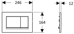 Geberit Sigma30 115.883.14.1 Ovládací tlačítko matná černá 115.883.14.1