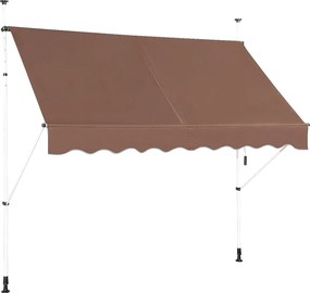 Costway 250 cm široká příchytná markýza bez vrtání, balkonová