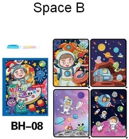 Montessori Magic Book vybarvovací knížka vodou Varianta: Space B