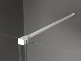 Mexen Velar, posuvné dveře do otvoru typ Walk-In 80 cm, 8mm čiré sklo, bílá, 871-080-000-03-20
