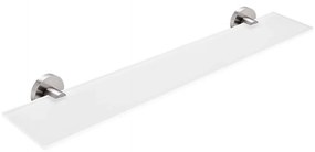 Nimco Unix - Polička, délka 60 cm, matné sklo/broušená nerez UNM 13091B-60-10