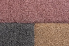 Flair Rugs, Běhoun Abstract Collage Pastel, 60x230, růžová, chodba / předsíň