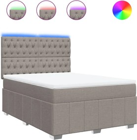 Box spring postel s matrací taupe 140x190 cm textil 3293974