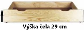 KLASA-NÁBYTEK.cz Dvoulůžková postel BETA PLUS - borovice ROZMĚR: 140 x 200 cm