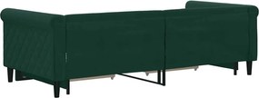 Válenda s přistýlkou a zásuvkami tmavě zelená 90 x 200 cm samet 3197821