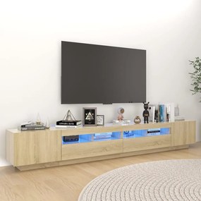TV skříňka s LED osvětlením dub sonoma 260 x 35 x 40 cm 3081918