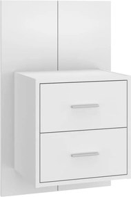 Čelo postele se skříňkami bílé kompozitní dřevo 3115732