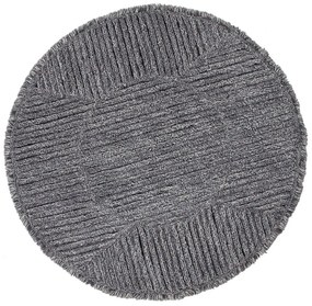 Lorena Canals vlněný koberec Ø 160 tmavě šedý - Fields