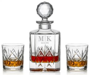 Dekorant Whisky set s monogramem York 1+2