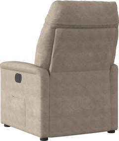 Elektrické polohovací křeslo taupe tkanina z mikrovlákna 3303073