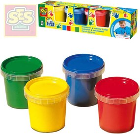 SES CREATIVE Baby moje první barvy prstové set 4 tuby 150ml smývatelné 14413