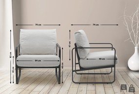Relaxační křeslo Manea látka – krémová