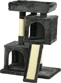 PawHut 83 cm kočičí strom pro malé kočky se sisalovými sloupky, škrabací strom pro kočky, lezecký strom pro kočky, kočičí nábytek pro hru pro malé koč