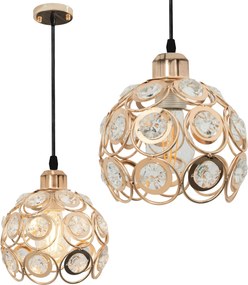 Toolight Elegantní stropní světlo APP208 Crystal Loft Gold