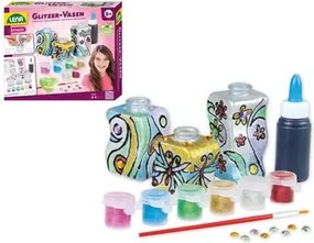LENA Kreativní sada Třpytivé vázy / 3 vázy / 6 třpytivých barev / od 8