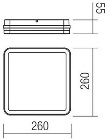 Redo 90292 - LED Venkovní stropní svítidlo se senzorem ISOLA LED/24W/230V IP54