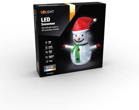 Solight LED sněhulák venkovní 40LED, teplá bílá, IP44, výška 70cm, 3x AA, časovač