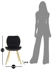 Designová jídelní židle Dandelion II černá
