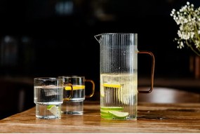 Žluté skleněné hrnky v sadě 2 ks na cappuccino 350 ml Livio – Vialli Design
