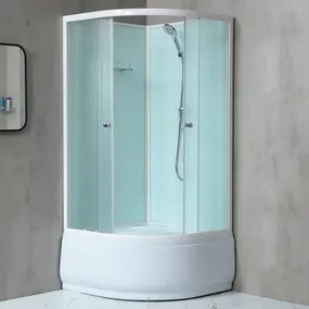 NOTRE 90 HIGH Sprchový box čtvrtkruhový s hlubokou vaničkou