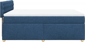 Box spring postel s matrací modrá 140x200 cm textil 3286716