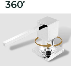 Sink Quality Quatro, dávkovač saponátu pro kuchyňský dřez 400ml, chromová, SKQ-DOK-CH
