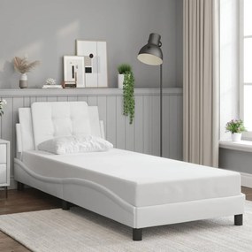 Rám postele bez matrace Zadar bílý 90x190 cm umělá kůže 3208150