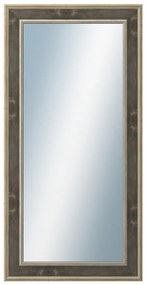 DANTIK - Zarámované zrcadlo - rozměr s rámem cca 50x100 cm z lišty TOOTH zlato černá (2780)