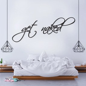 DUBLEZ | Dřevěný nápis do ložnice - Get Naked