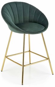 Jídelní židle Harriet (tmavě zelená + zlatá). 1049517