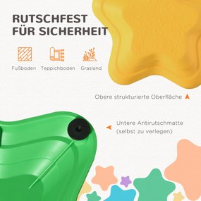 ZONEKIZ Sada krokovacích kamenů pro děti od 3 let, 11 kamenů, protiskluzové, do 80 kg, design s mořskou hvězdou