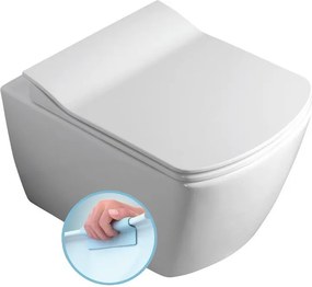 Sapho Sapho, GLANC závěsná WC mísa, Rimless, 37x51,5 cm, bílá, GC321