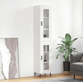 vidaXL Skříň highboard 34,5 x 34 x 180 cm kompozitní dřevo [3199444] Barva: bílá s vysokým leskem