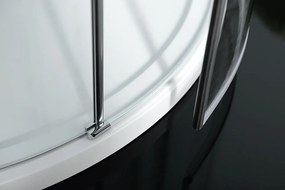 Polysan, ZOOM LINE čtvrtkruhová sprchová zástěna 900x900mm, čiré sklo, levá, ZL2615L