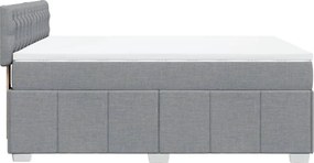 Box spring postel s matrací světle šedá 160 x 200 cm textil 3289426