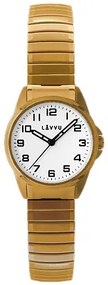 Pružné přehledné dámské hodinky LAVVU STOCKHOLM Small Gold LWL5012
