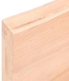 Petromila Nástěnná police 200x50x(2-6) cm neošetřené masivní dubové dřevo